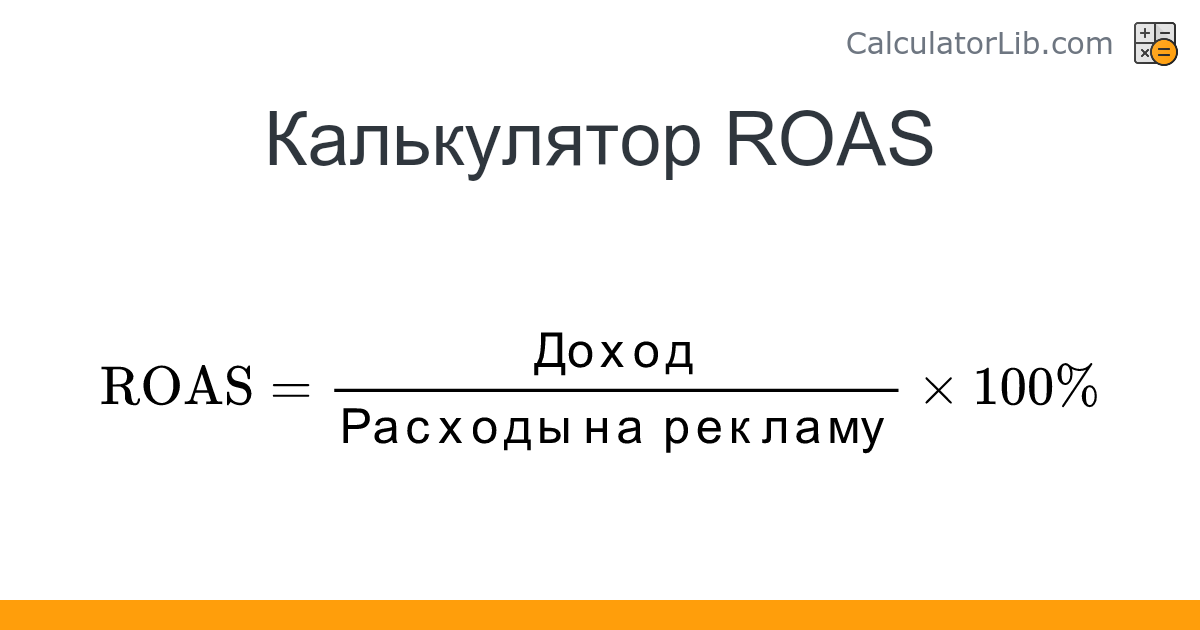 Калькулятор ROAS - Онлайн-калькулятор