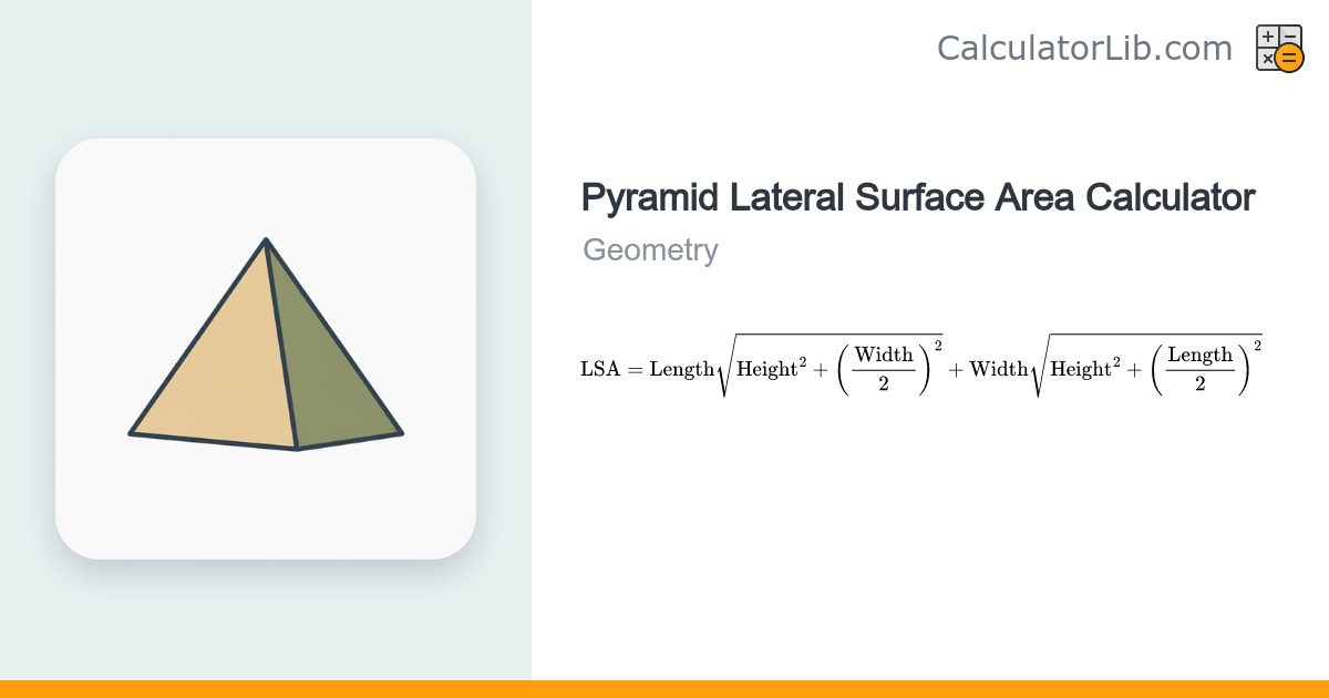 Pyramid Lateral Surface Area Calculator - CalculatorLib
