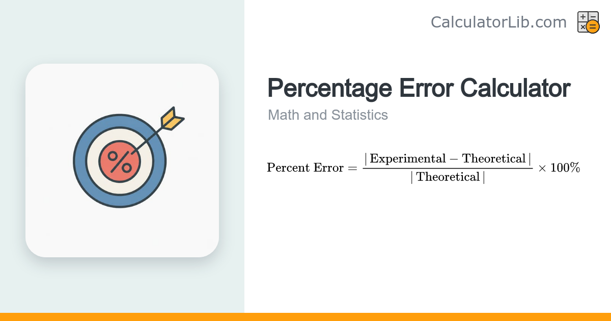 Percentage Error Calculator | Percent Error Formula - CalculatorLib