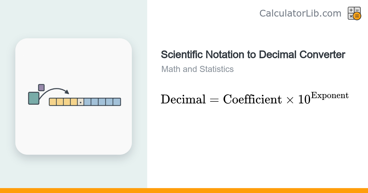 Scientific Notation to Decimal Converter - CalculatorLib
